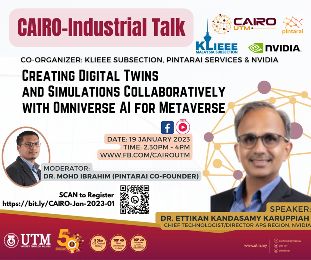 Creating Digital Twins and Simulations Collaboratively with Omniverse AI for Metaverse | CAIRO UTM