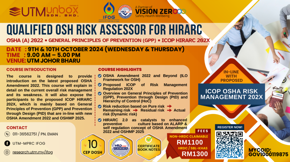 HIRARC COURSE | UTM-MPRC Institute for Oil & Gas